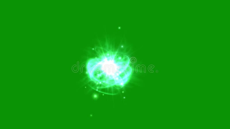 Energy Sparks Motion Graphics with Green Screen Background Stock ...