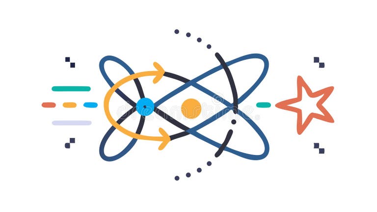 Atomic Energy and Stellar Physics Discovery, Vector Design Generative AI Stock Vector ...