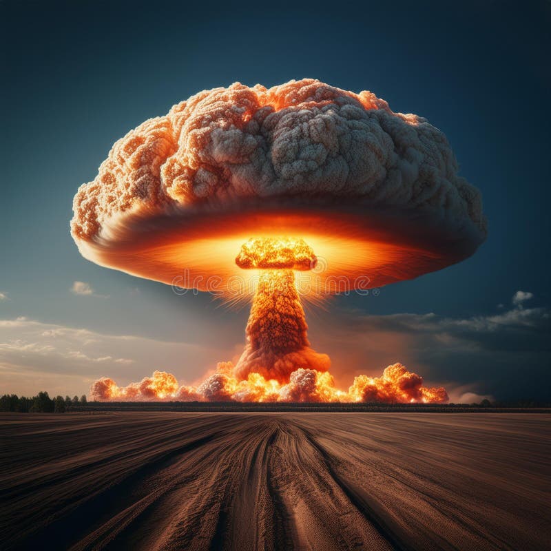 Atomic Explosion, AI Generated Stock Illustration - Illustration of ...