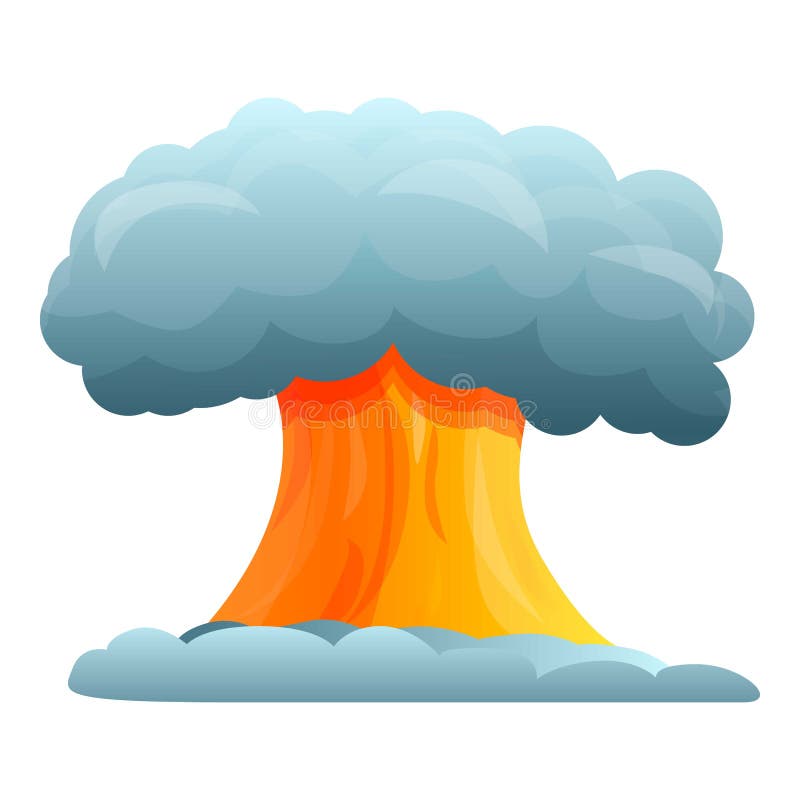 Atomic Explosion Icon, Cartoon Style Stock Vector - Illustration of ...