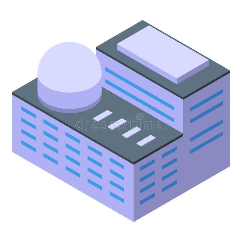 Atomic Factory Icon Isometric Vector. Power Plant Stock Illustration ...