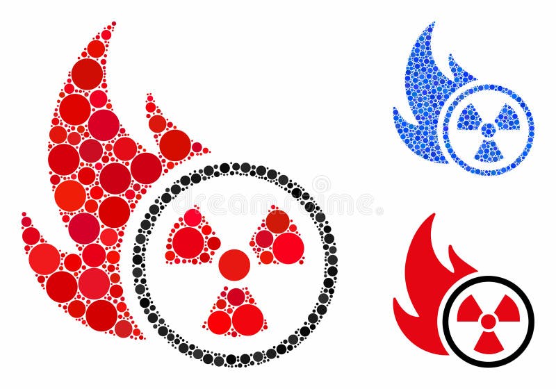 Atomic Fire Icon with 90 Bonus Pictograms Stock Vector - Illustration ...
