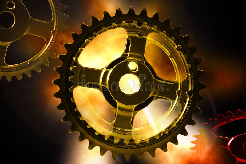 Atomic Gears stock photo. Image of gold, structure, detail - 263402