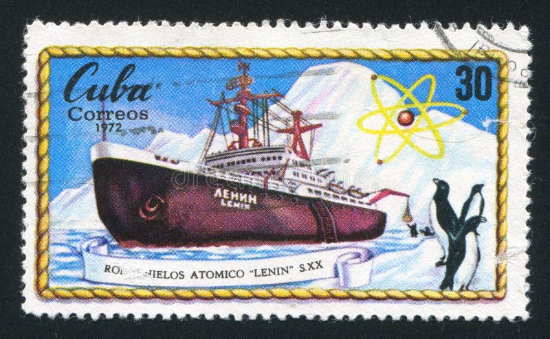 Atomic icebreaker Lenin editorial photography. Image of deck - 127836312
