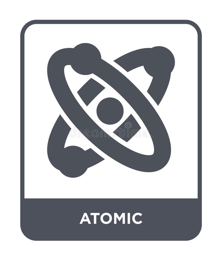 Atomic Icon in Trendy Design Style. Atomic Icon Isolated on White ...