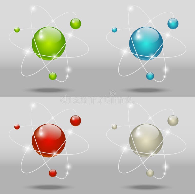 Atomic icons stock vector. Illustration of circle, glowing - 26152970