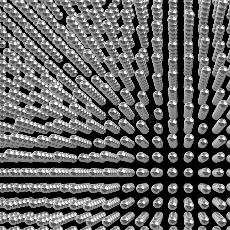 Atomic Interminable Crystal Cell Stock Illustration - Illustration of ...