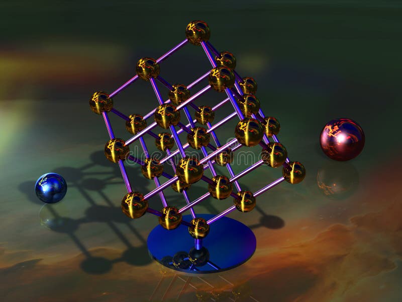 Atomic lattice stock illustration. Illustration of model - 16755392