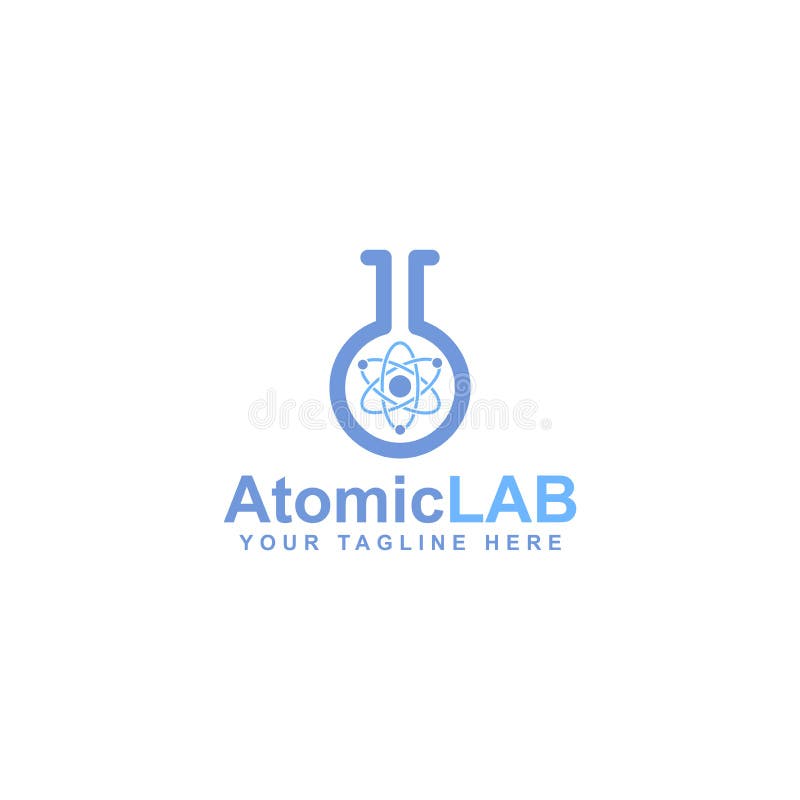 Atomic Logo Design, Electron Particles Stock Vector - Illustration of ...