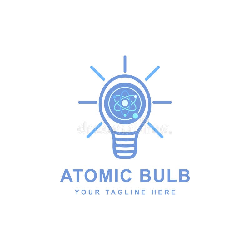 Atomic Logo Design, Electron Particles Stock Vector - Illustration of ...
