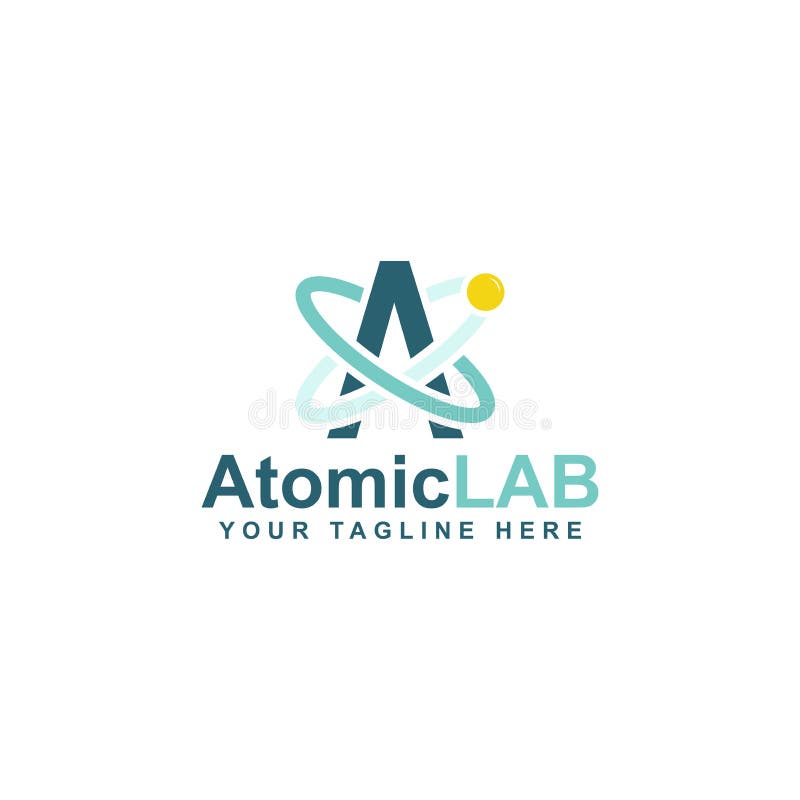 Atomic Logo Design, Electron Particles Stock Vector - Illustration of ...