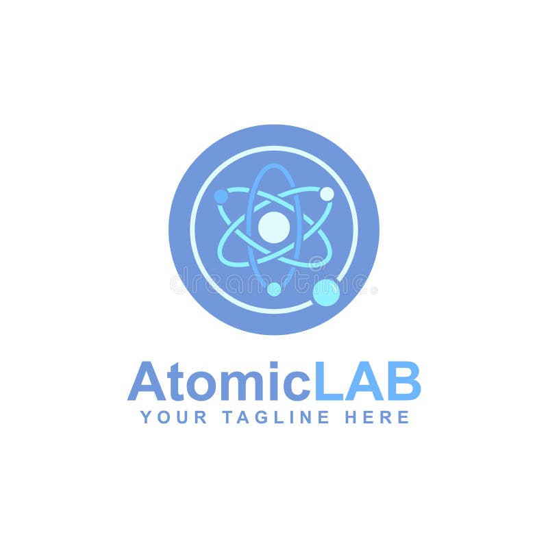 Atomic Logo Design, Electron Particles Stock Vector - Illustration of ...