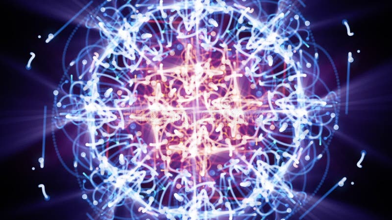 Atomic 011: a Microscopic Atomic Particle Array Stock Footage - Video ...