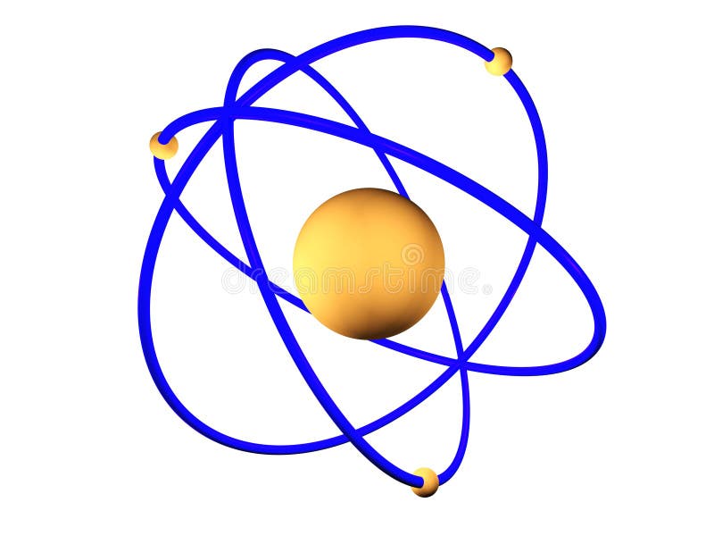 Atomic model stock illustration. Illustration of model - 14400476