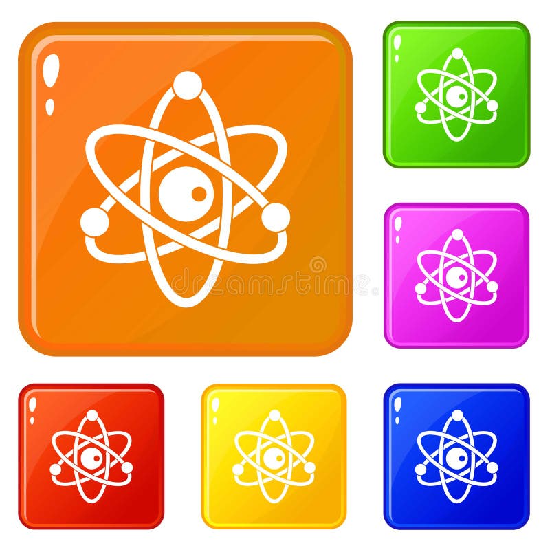 Atomic Model Set 9 Collection Stock Vector - Illustration of collection ...