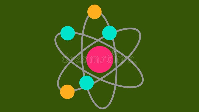 Quantum Atomic Model with Orbiting Electrons Stock Footage - Video of ...