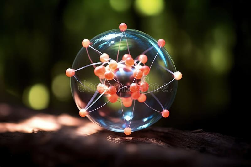 Atomic Nucleus Electrons Neutrons Protons. Model Shows that an Atom is ...