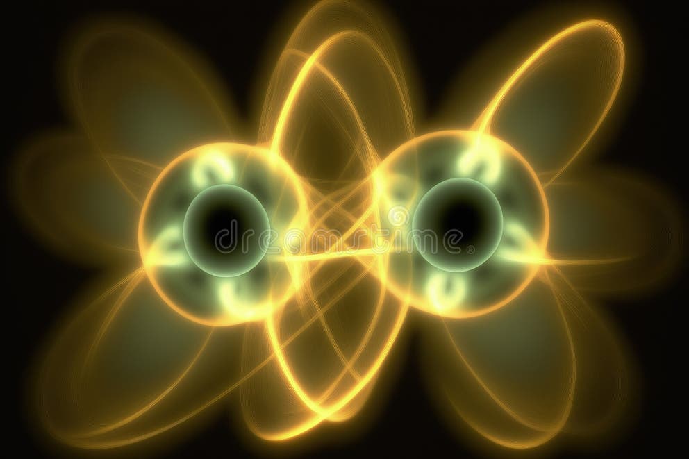 Atomic Nucleus Electrons Neutrons Protons. Model Shows that an Atom is ...
