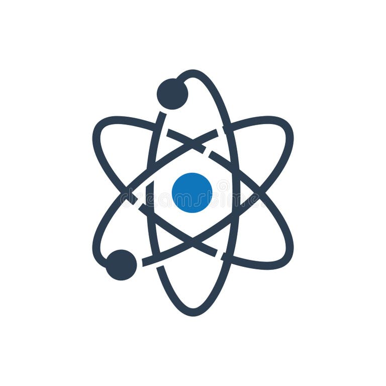 Atomic Nucleus Symbol Icon stock illustration. Illustration of sign ...