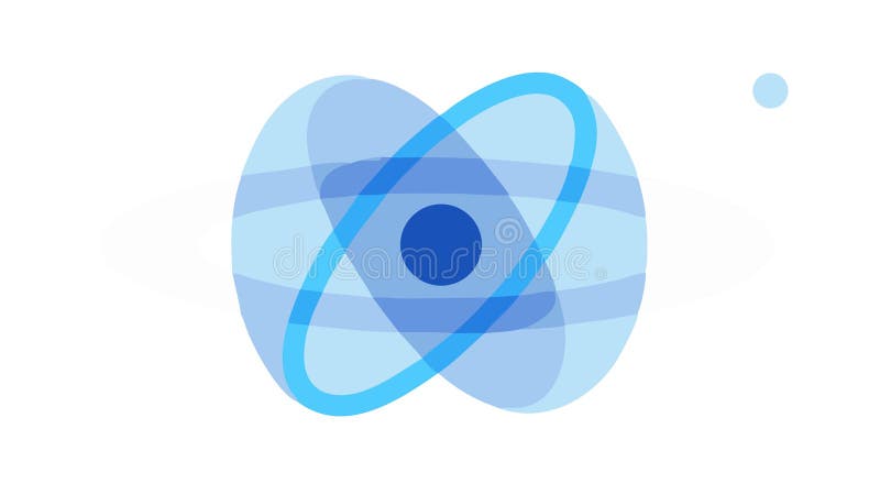 Atomic Orbit Planet Icon for Science and Physics, Vector Design ...