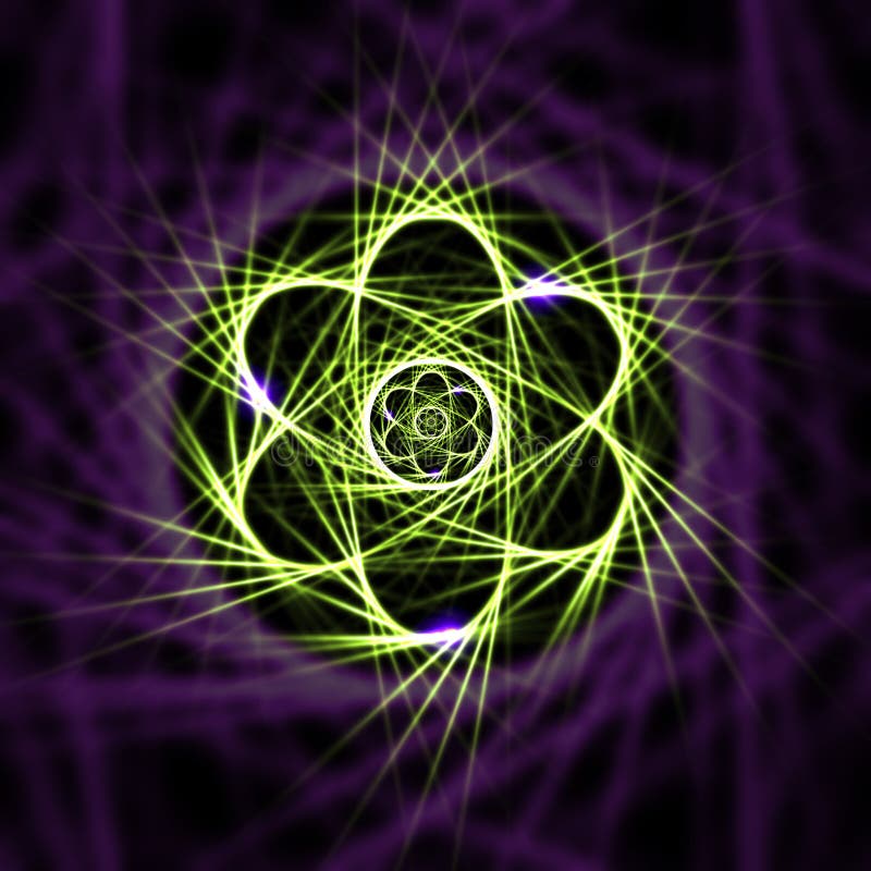 Atomic Particle 3D Illustration Stock Illustration - Illustration of ...