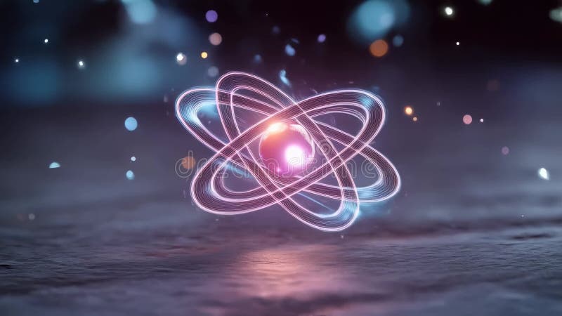 Atomic Particle in Motion stock video. Video of fusion - 377317995