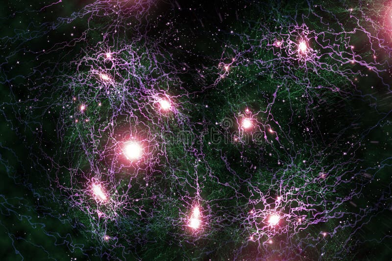 Atomic Particles 3D Illustration Stock Illustration - Illustration of ...