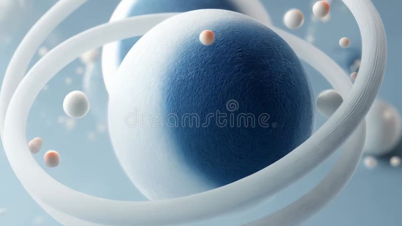 Atomic Particles and Orbiting Spheres Stock Footage - Video of ...