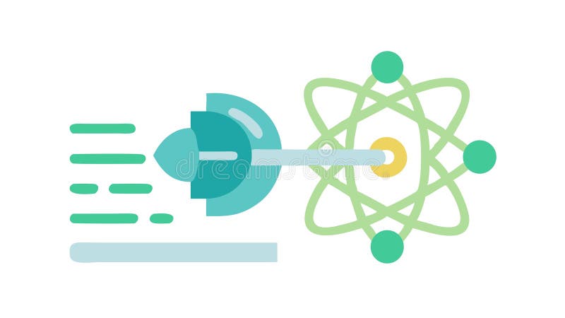 Atomic Power Connection Icon, Science and Energy Symbol, Vector Design ...
