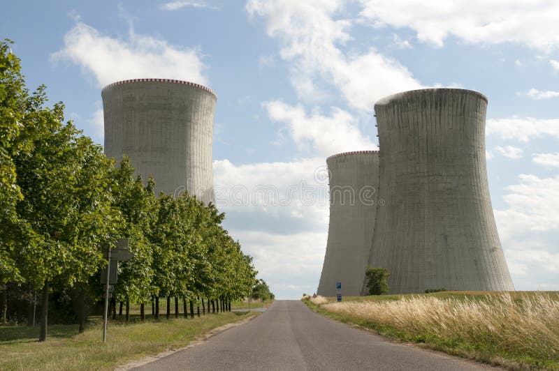 Atomic Power Plant Cooling Towers Stock Image - Image of building ...