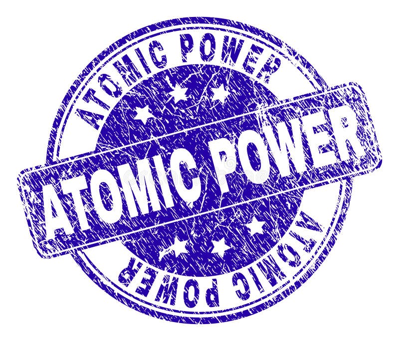 Textured Atomic Power Watermark and Grunge Textured Atom Icon Stock ...