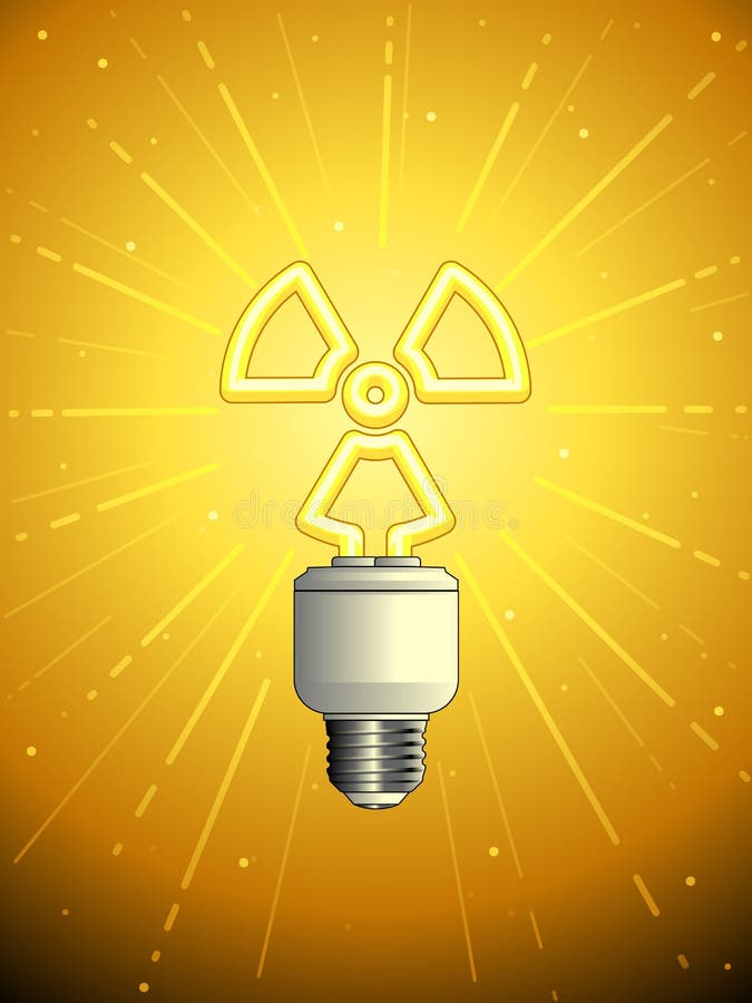 Atomic powered lightbulb stock vector. Illustration of energy - 18875453