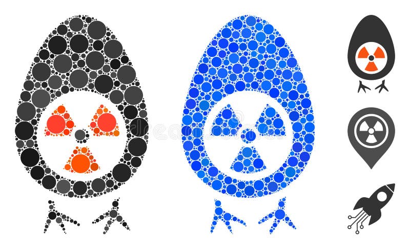 Atomic Project Mosaic Icon of Circles Stock Vector - Illustration of ...