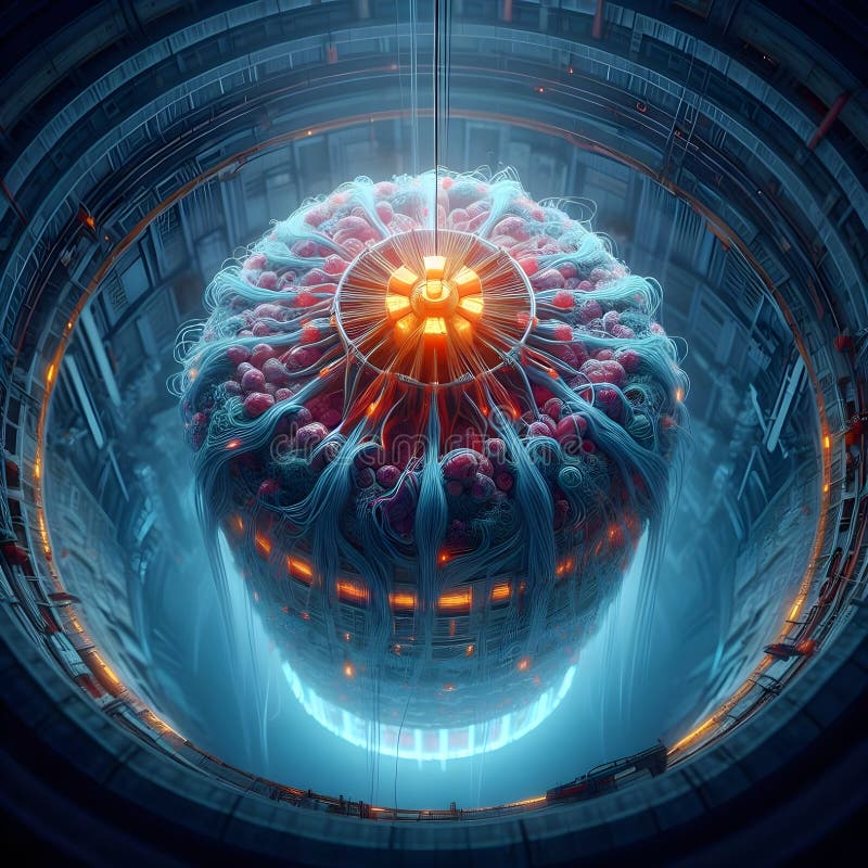 Atomic Reaction in a Nuclear Reactor Stock Image - Image of structure ...