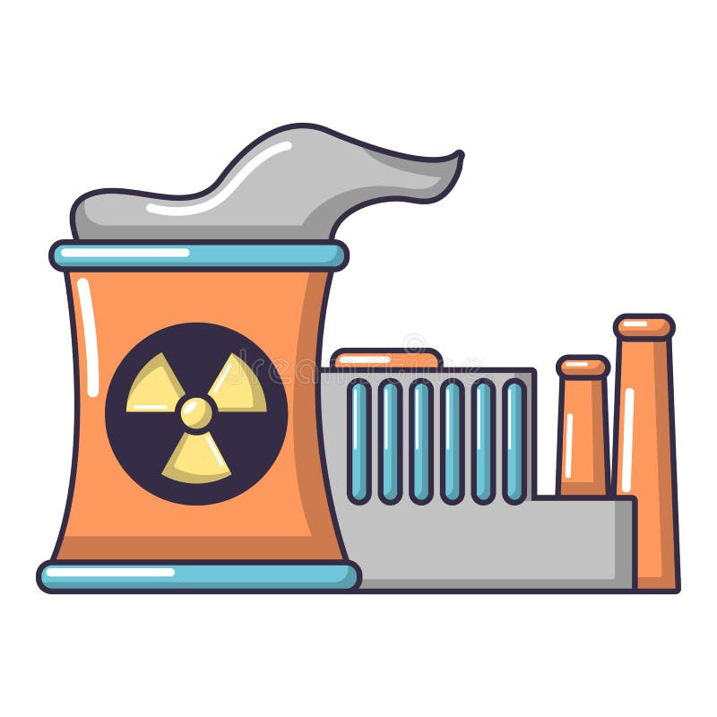 Atomic Reactor Icon, Cartoon Style. Stock Vector - Illustration of icon ...