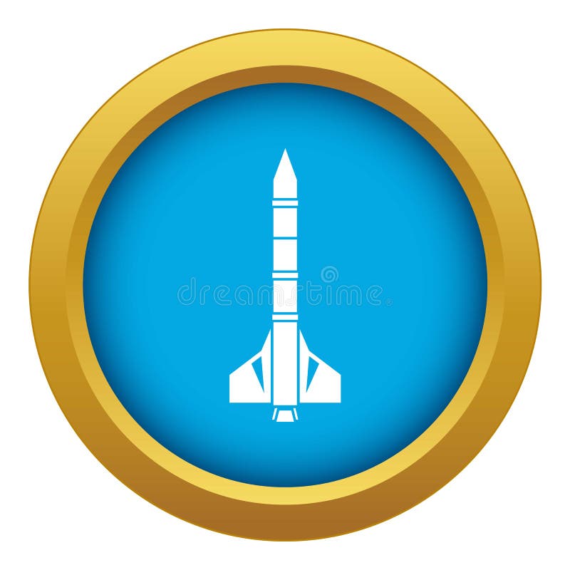 Atomic Rocket Icon Blue Vector Isolated Stock Vector - Illustration of ...