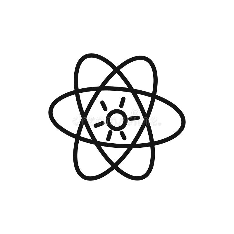 Atomic Scientific Icon Linear Vector Graphics Sign Stock Illustration ...