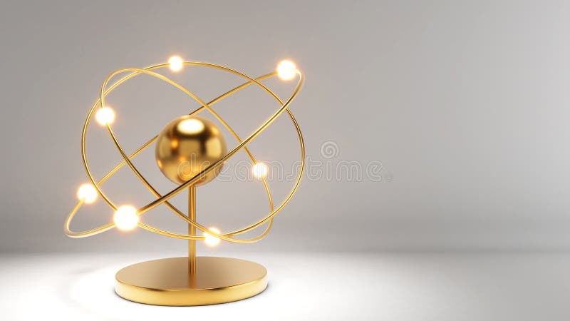 Atom Structure Consisting of Protons, Neutrons and Electrons.Scientific ...