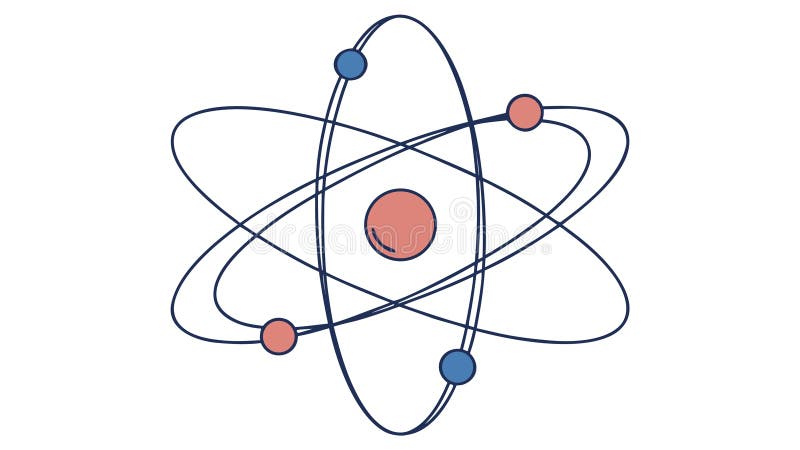Atomic Structure Diagram, Chemistry and Quantum Physics Model, Vector ...