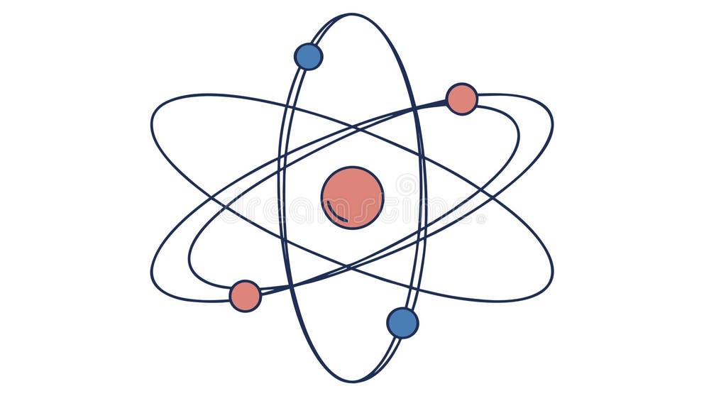 Atomic Structure Diagram, Chemistry and Quantum Physics Model, Vector ...
