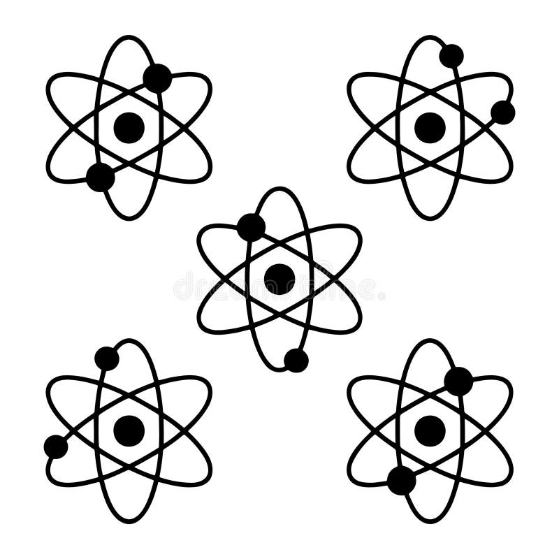 Atomic Structure Diagrams with Orbiting Particles Atomic Model Science ...