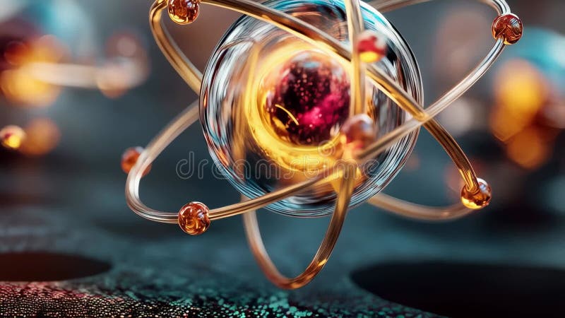 Atomic Structure with Electron Orbits Stock Footage - Video of matter ...
