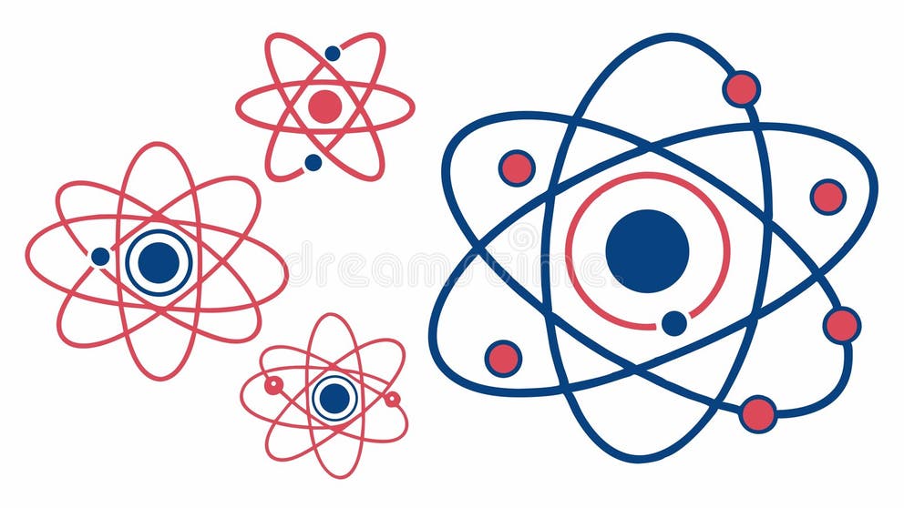 Atomic Structure Electrons Orbiting Nucleus Vector, Vector Design ...
