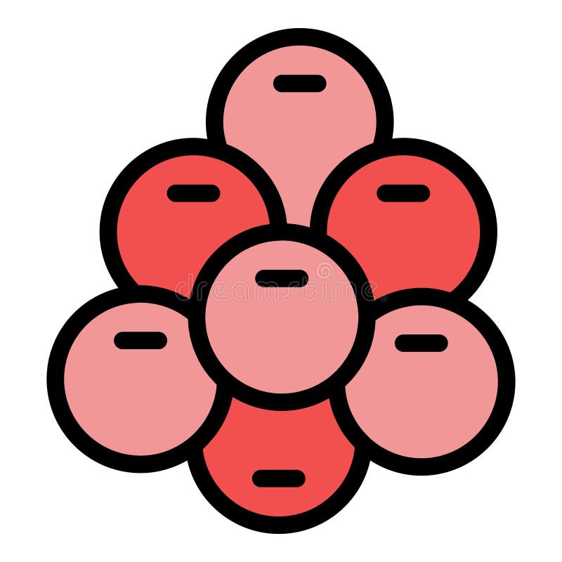 Atomic Structure Icon Showing Seven Protons, Neutrons and Electrons Stock Illustration ...