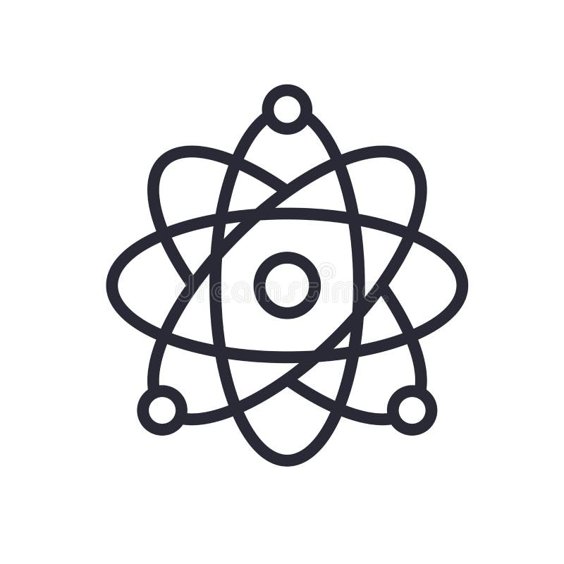Atomic Structure Icon Sign and Symbol Isolated on White Background ...