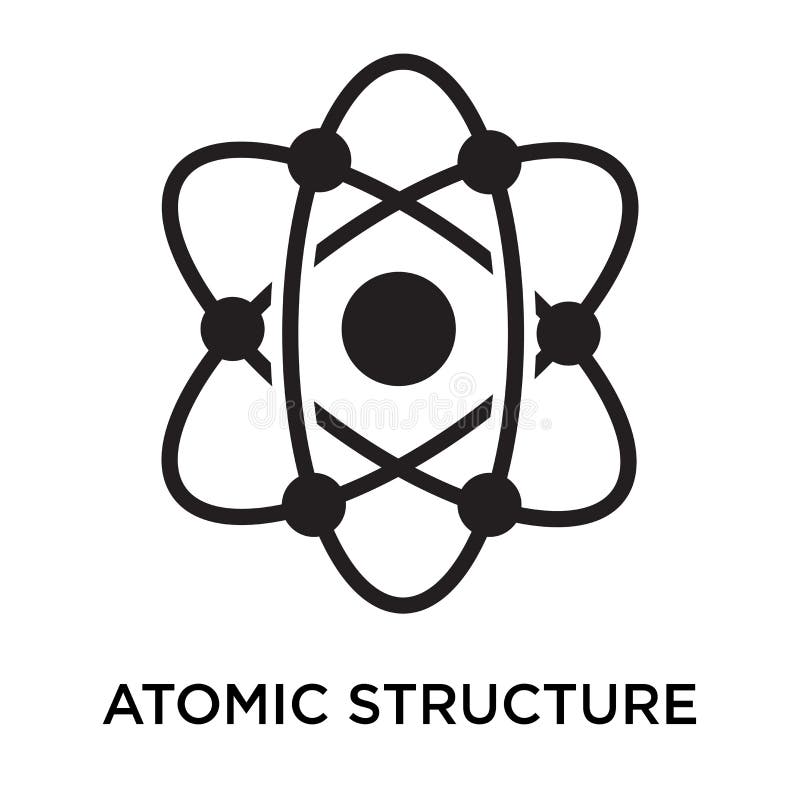 Atomic Structure Icon Vector Sign and Symbol Isolated on White B Stock ...