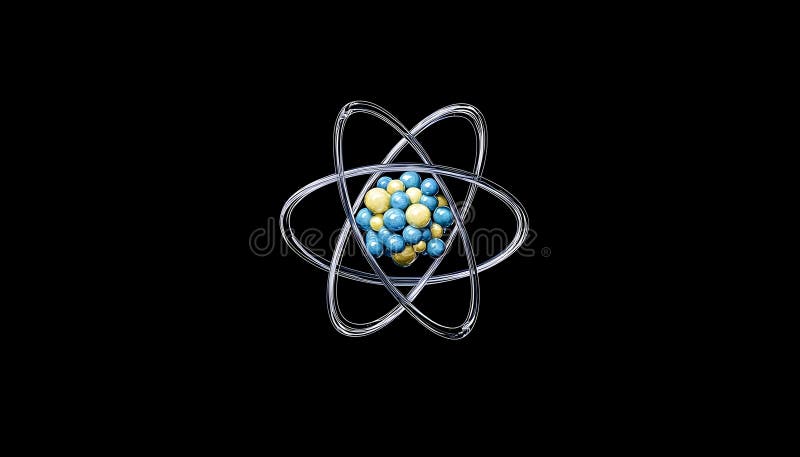 AI-Generated Atomic Structure Stock Illustration - Illustration of ...