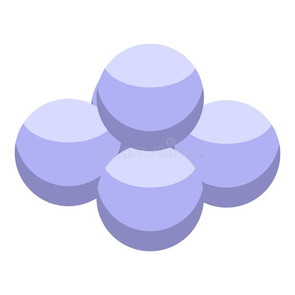 Atomic Structure Model Showing Five Atoms Combining Together Stock ...