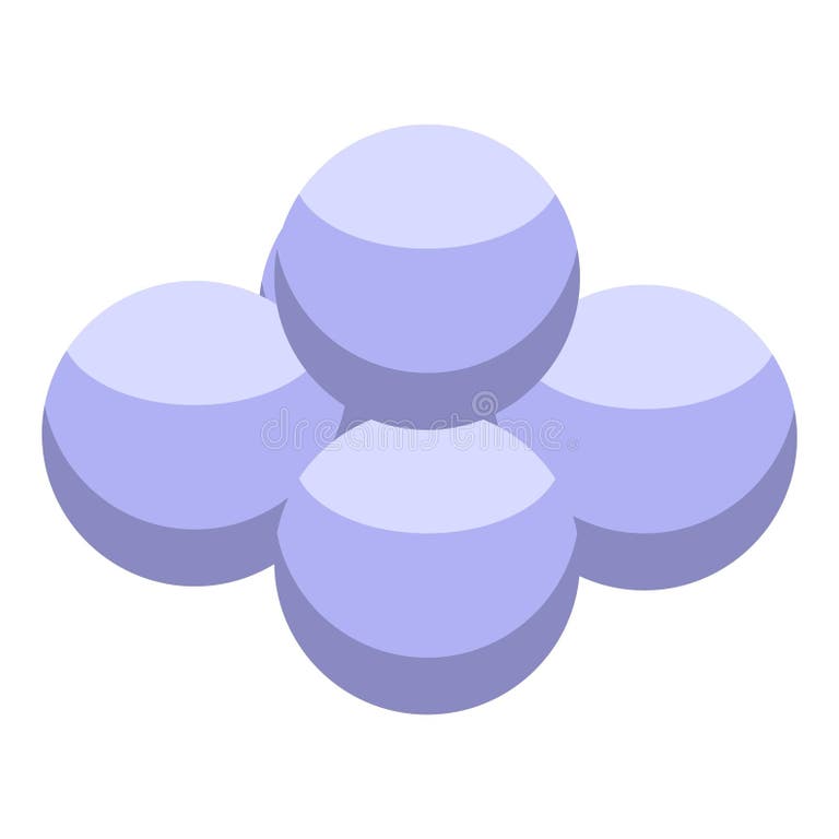 Atomic Structure Model Showing Five Atoms Combining Together Stock ...