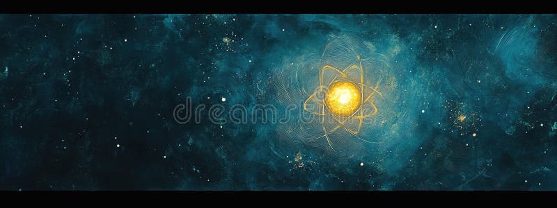 Cosmic Atom stock illustration. Illustration of astronomy - 387334270